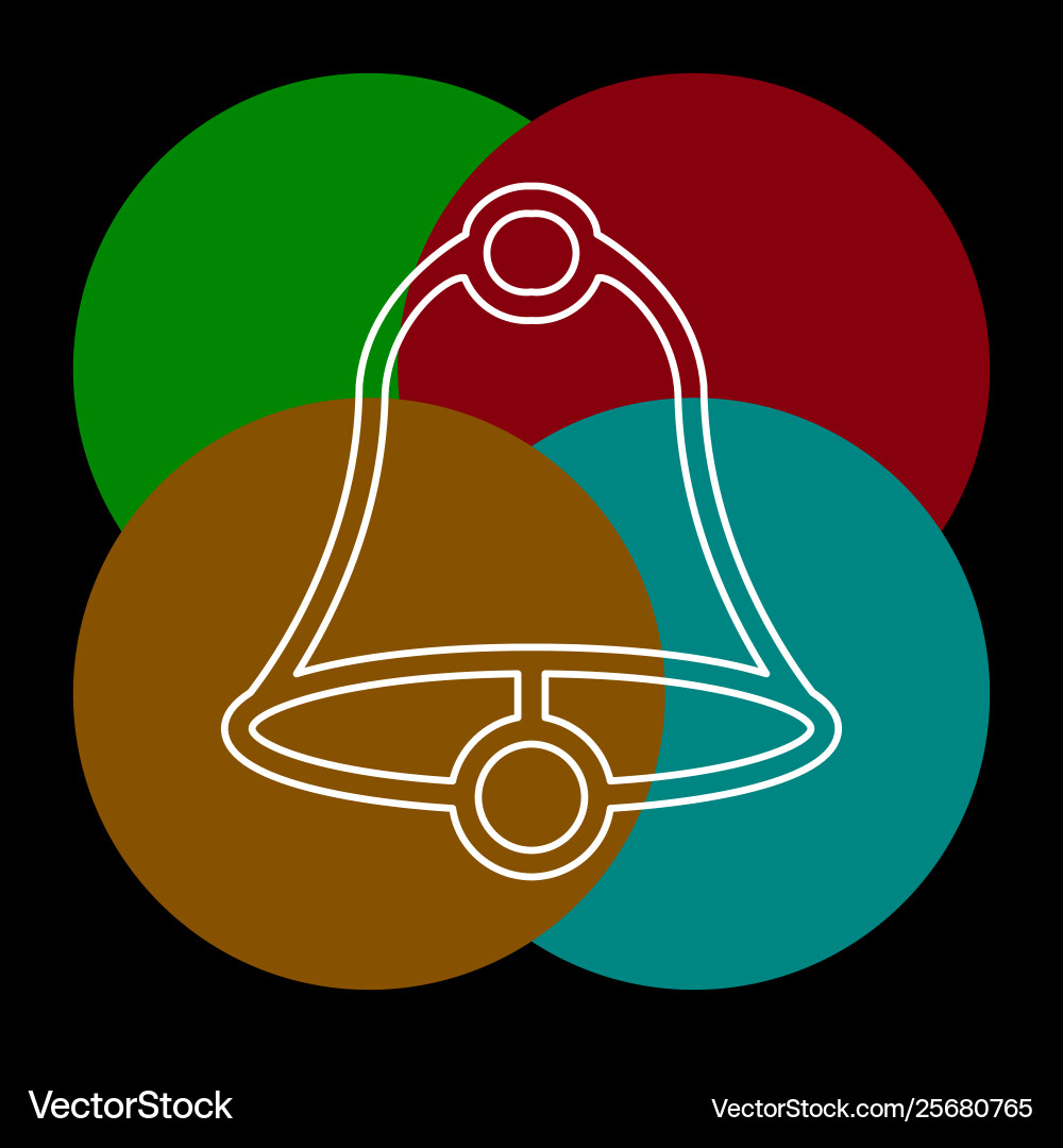 Christmas bell icon - holiday celebration Vector Image