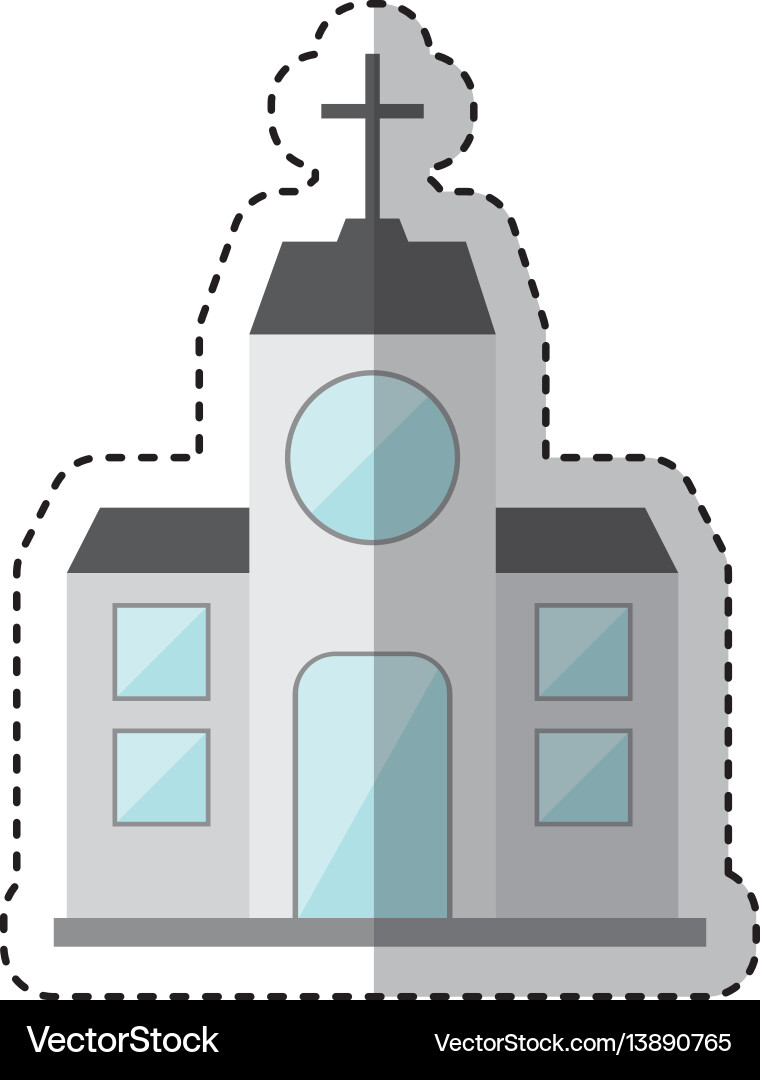 Church building exterior icon Royalty Free Vector Image