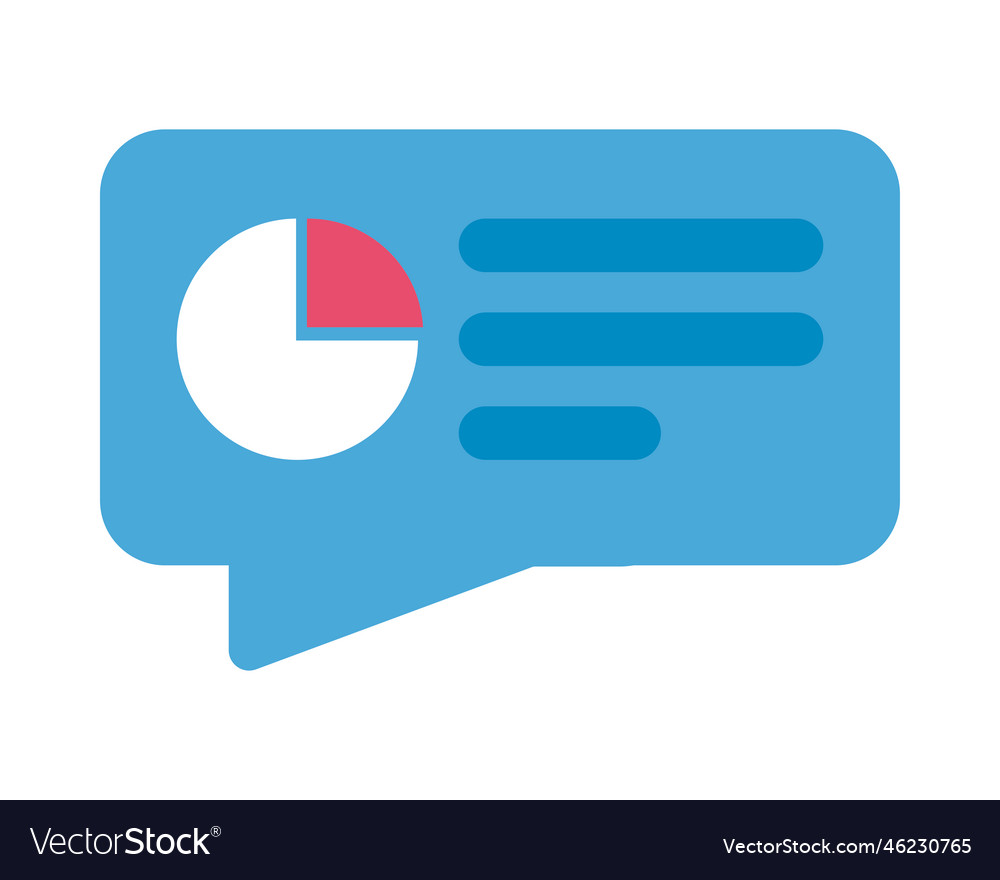Flat speech bubble Royalty Free Vector Image - VectorStock