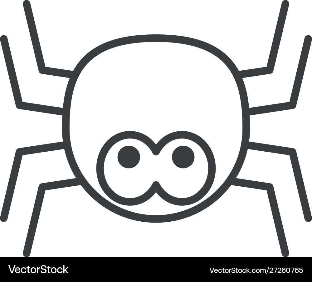 Halloween spider insect isolated icon Royalty Free Vector
