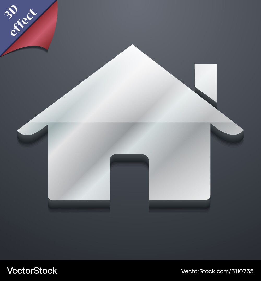 Home icon symbol 3d style trendy modern design Vector Image