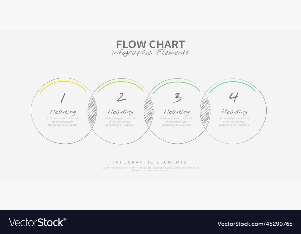 Infographic hand drawn flow chart Royalty Free Vector Image