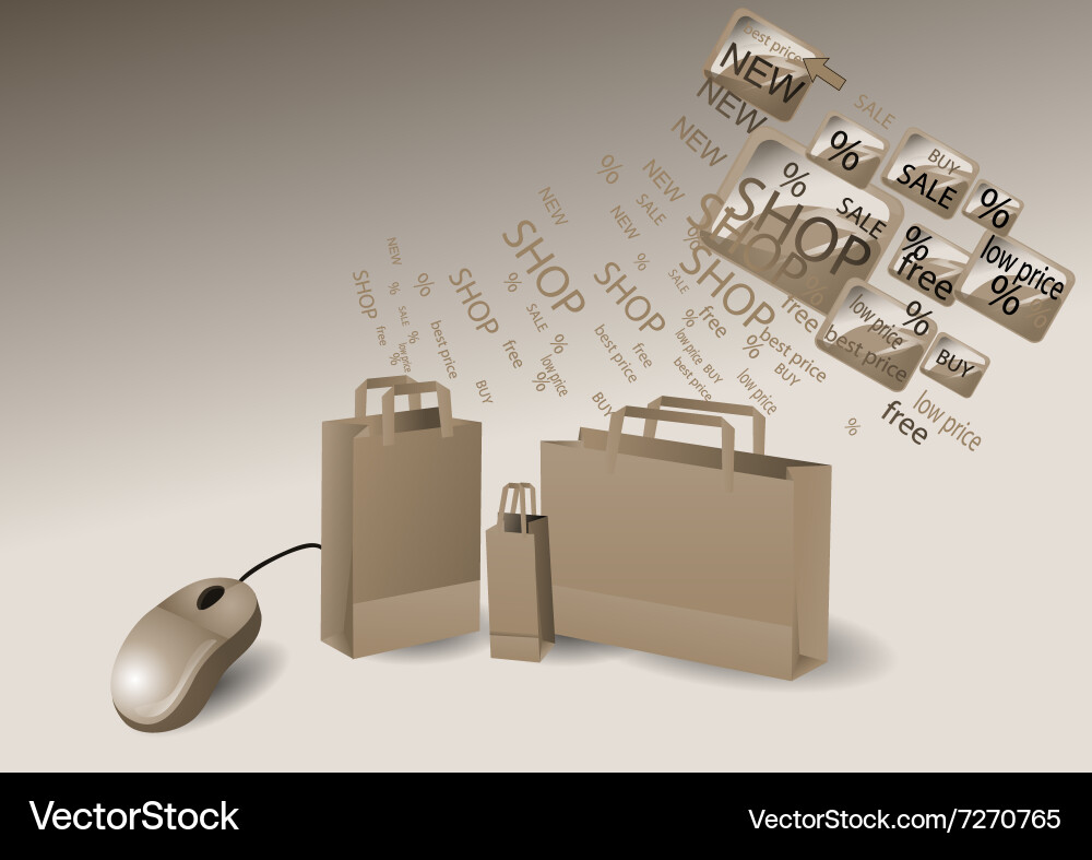 Online shopping Royalty Free Vector Image - VectorStock