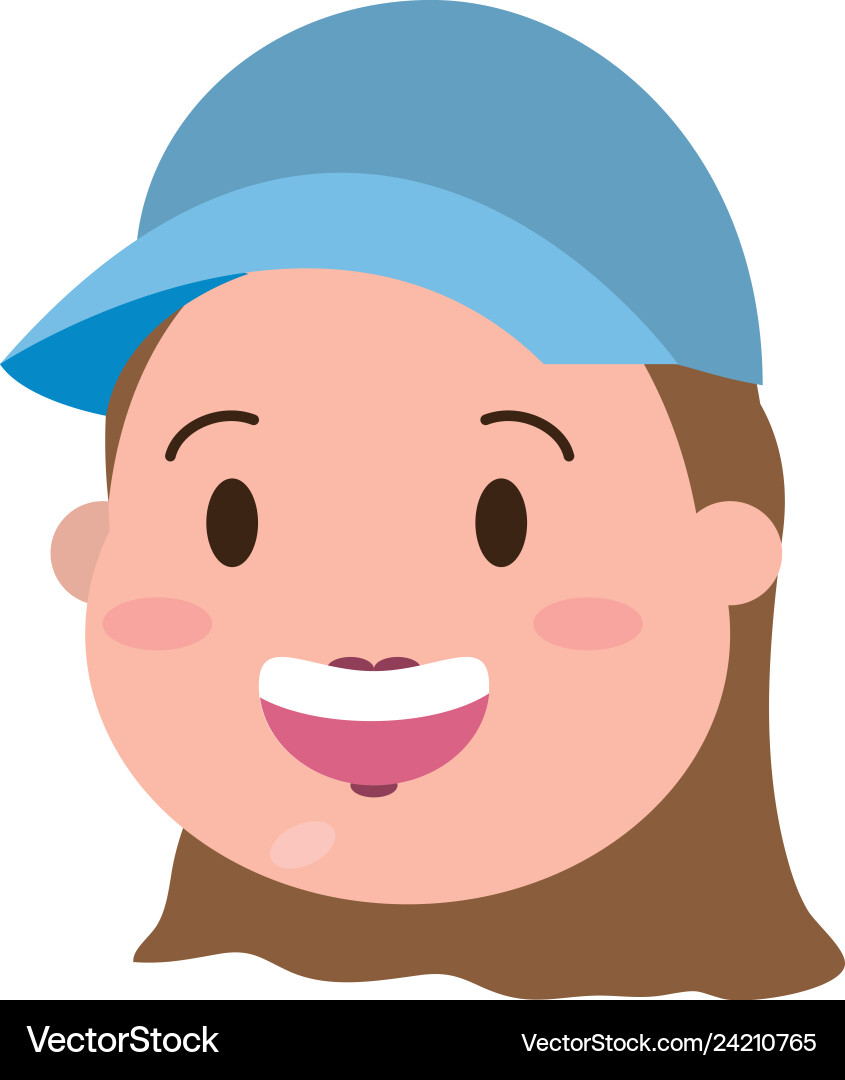 Girl Wearing Hat Clipart