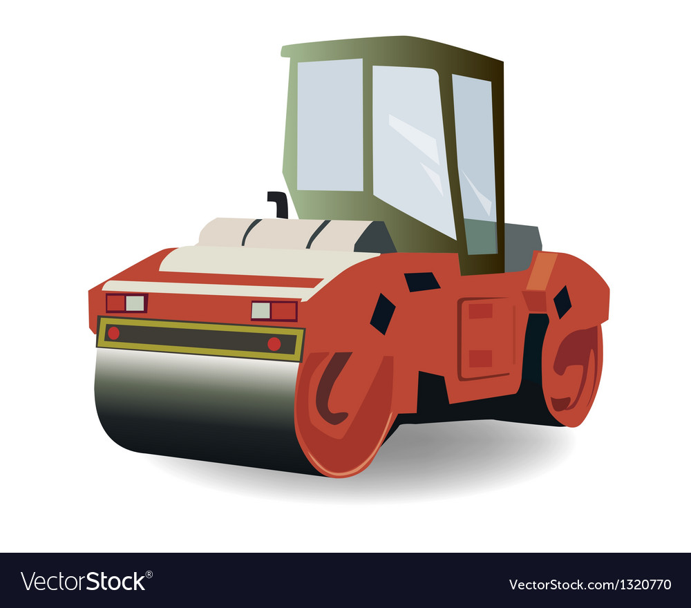 Asphalt compactor Royalty Free Vector Image - VectorStock