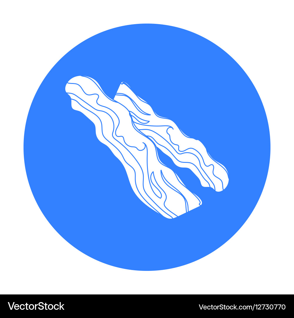 Bacon icon in black style isolated on white Vector Image