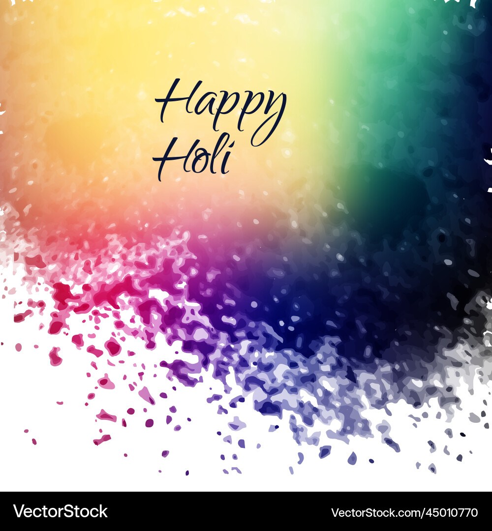 Colorful happy holi card Royalty Free Vector Image
