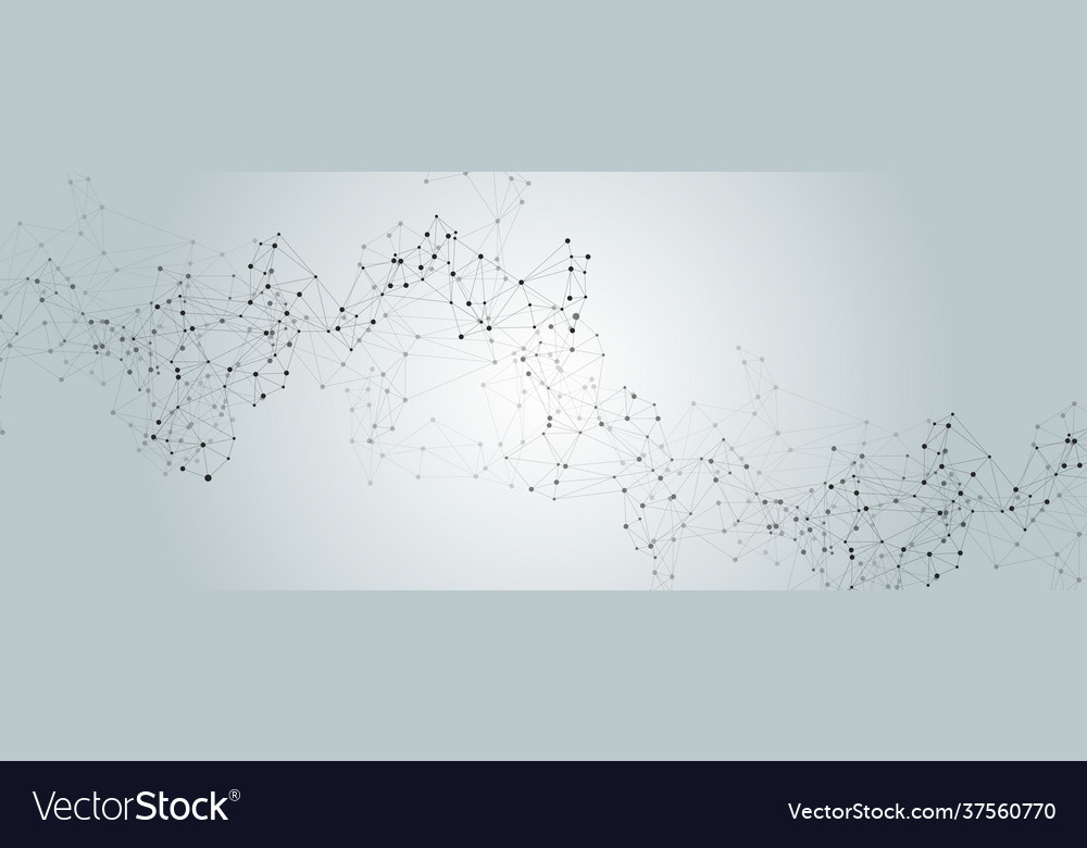 Data connection concept science polygonal Vector Image