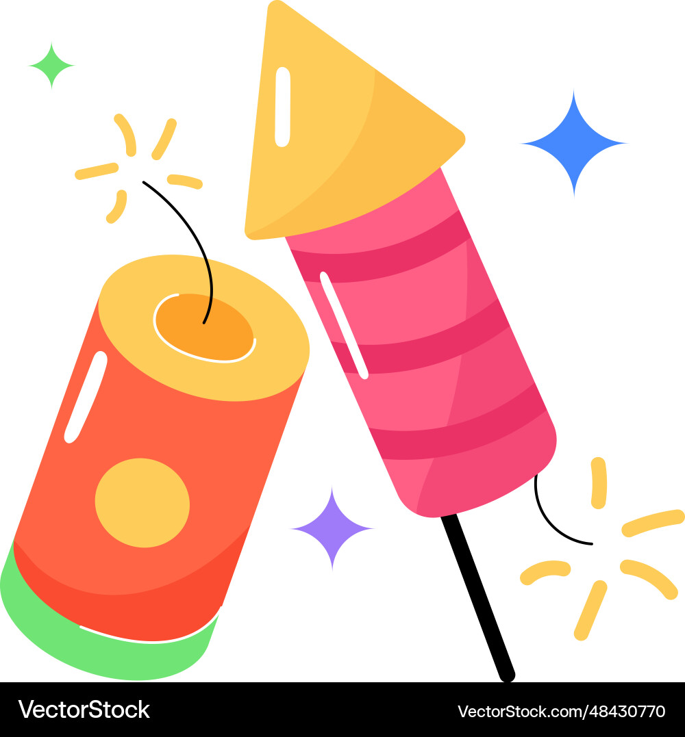 Fireworks Royalty Free Vector Image - VectorStock
