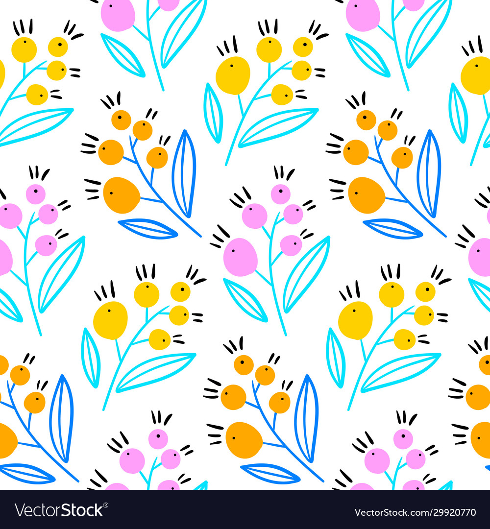 Floral abstract seamless pattern spring Royalty Free Vector