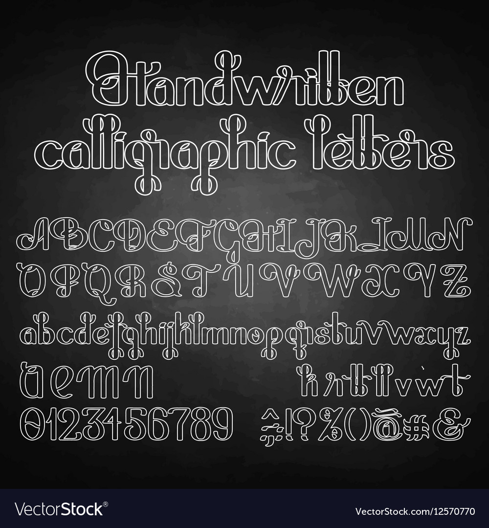 Handwritten Calligraphic Script Royalty Free Vector Image