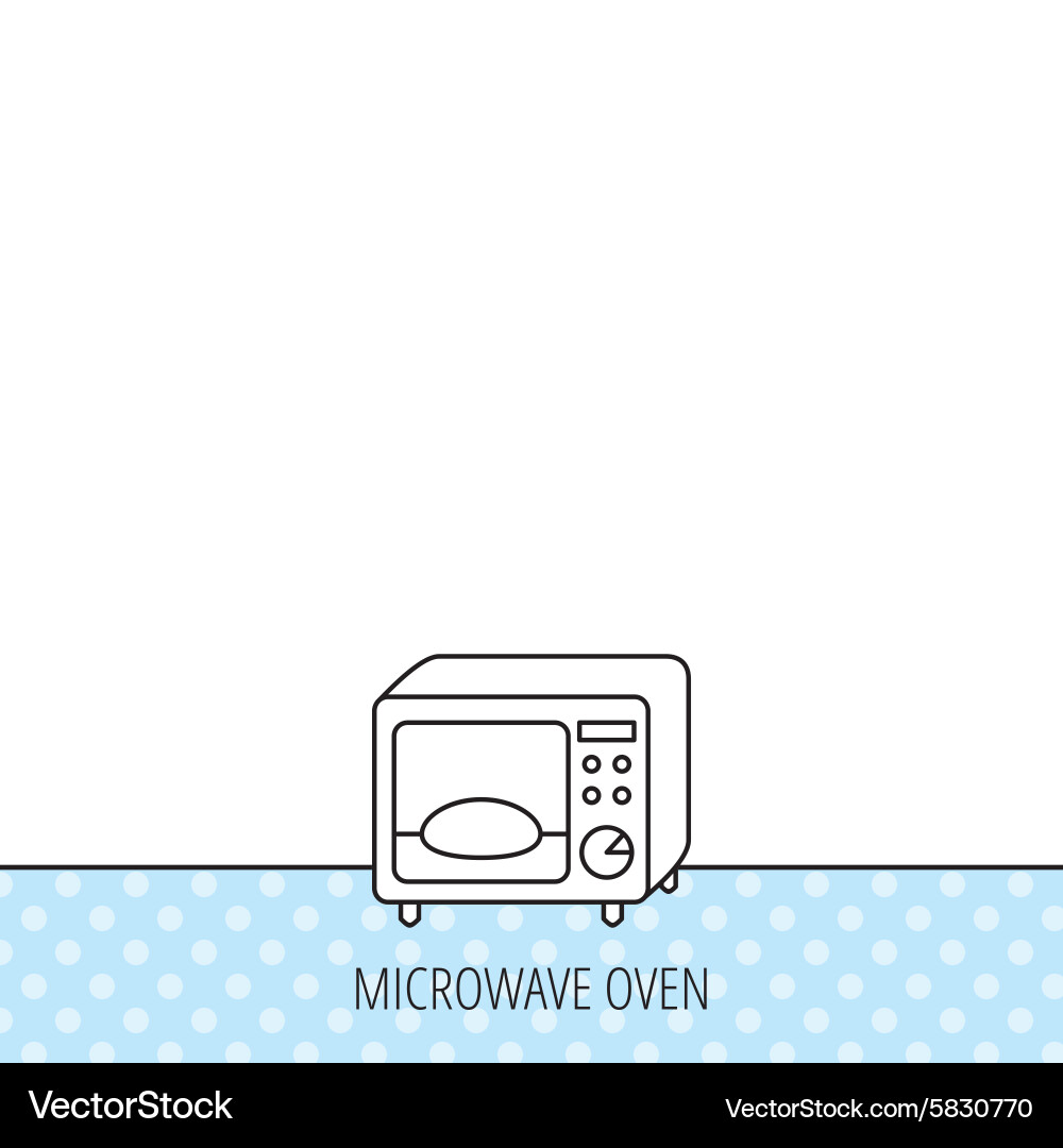 Microwave oven icon kitchen appliance sign Vector Image