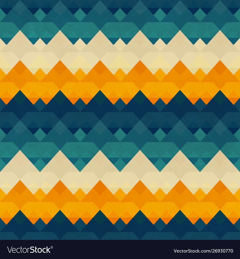 Retro triangle seamless pattern Royalty Free Vector Image