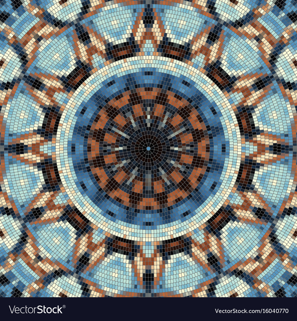 Seamless mosaic art pattern Royalty Free Vector Image