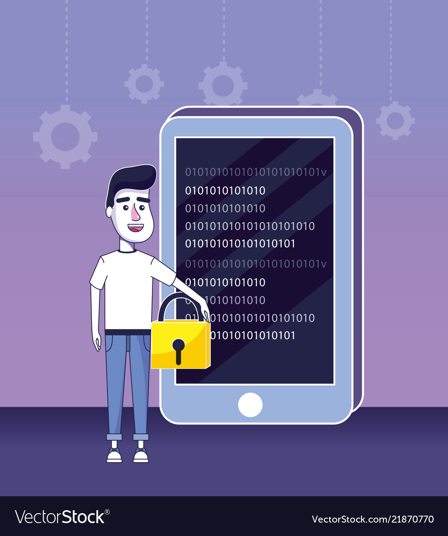 Software programmer cartoon Royalty Free Vector Image