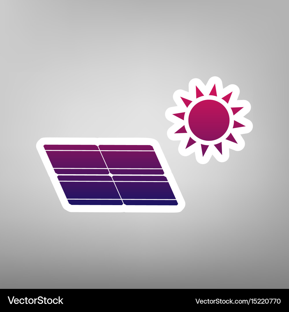 Solar energy panel eco trend concept sign Vector Image