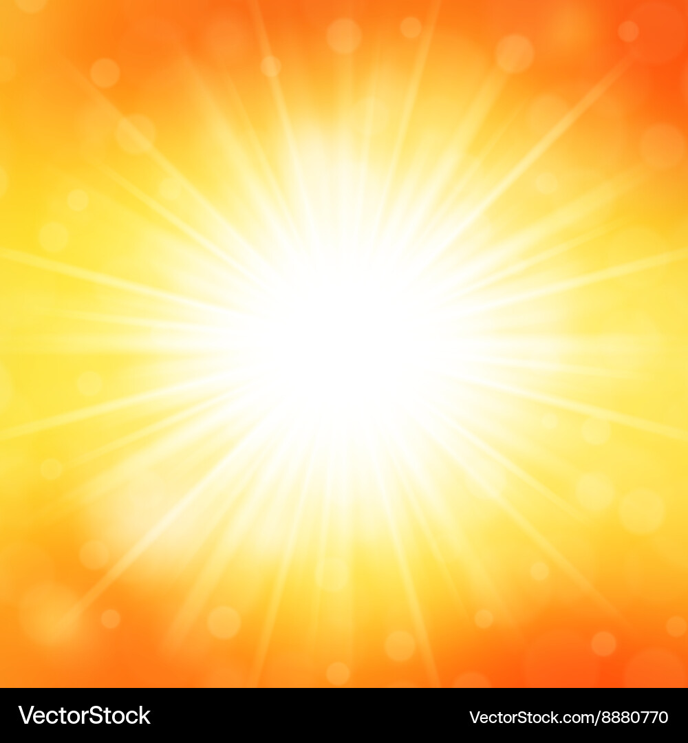 Summer background sky and sun light with lens Vector Image