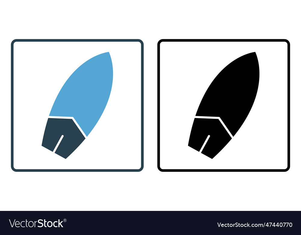 Surfboard icon solid style design simple Vector Image