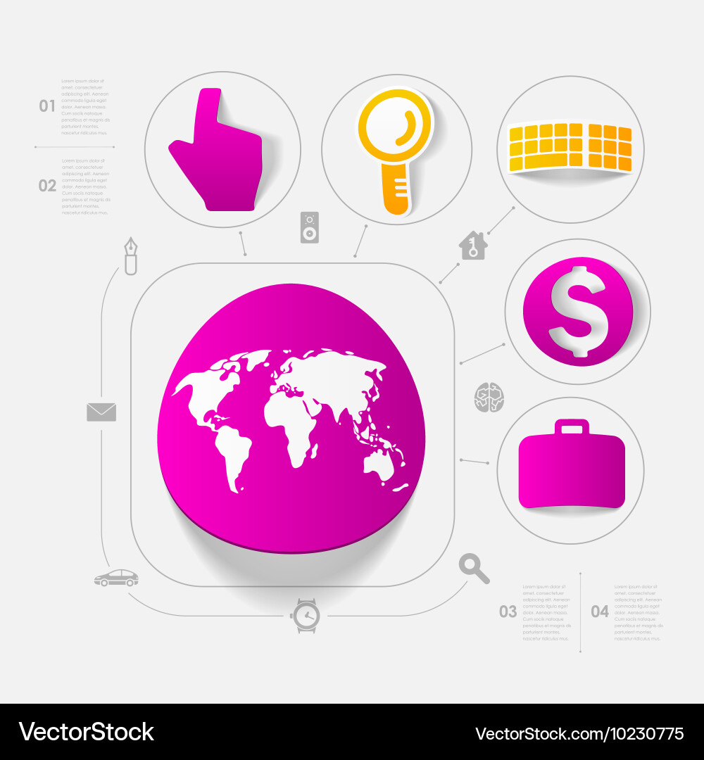 Business sticker infographic Royalty Free Vector Image