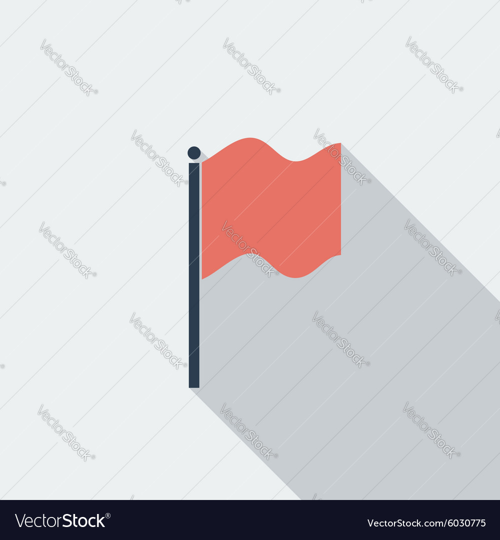 Flag single flat icon Royalty Free Vector Image