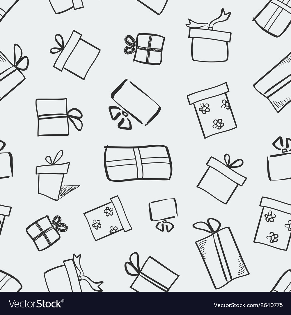 Gift boxes seamless pattern Royalty Free Vector Image