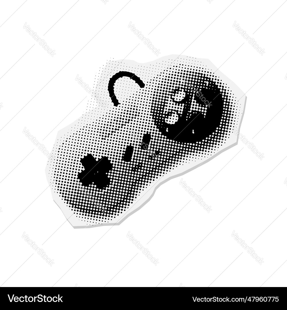 Halftone playing console dotted Royalty Free Vector Image