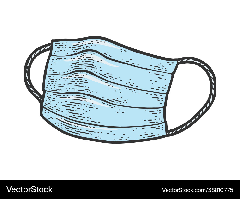 Medical mask sketch Royalty Free Vector Image - VectorStock