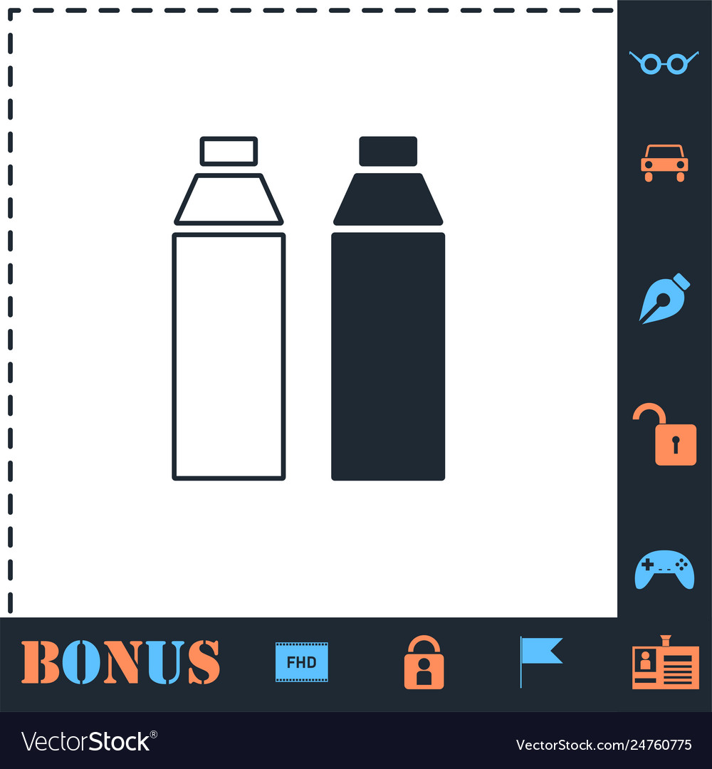 Plastic bottle icon flat Royalty Free Vector Image