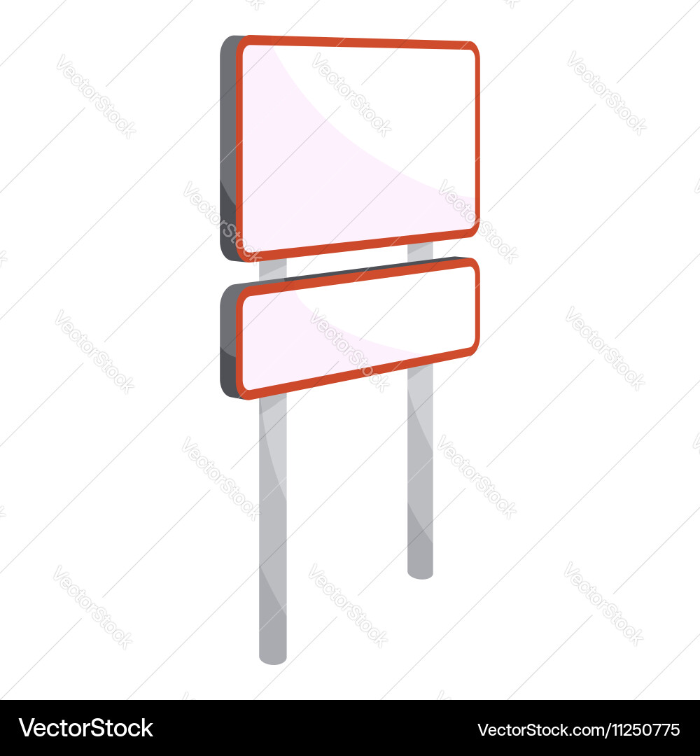 Rectangular road sign icon cartoon style Vector Image