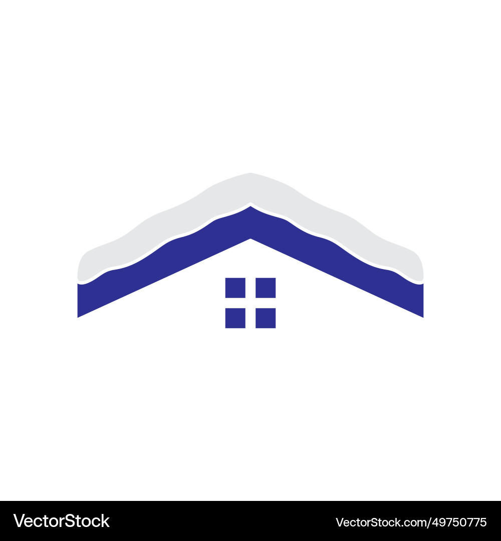 Roof snow icon logo image Royalty Free Vector Image