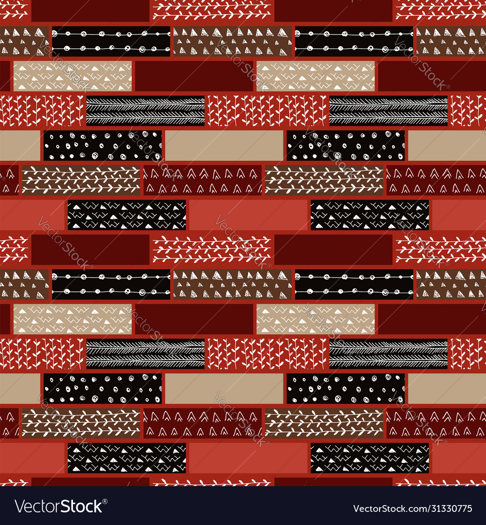 Seamless patchwork pattern geometrical background Vector Image