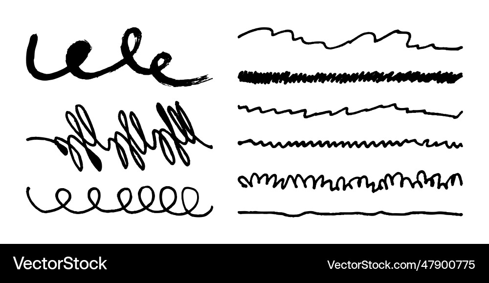 Set of brushes text frames and grunge Royalty Free Vector