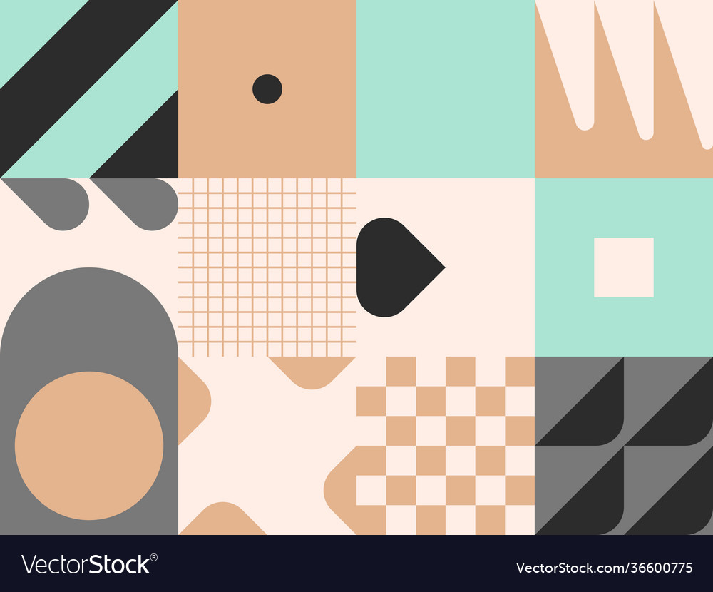 Simple geometric pattern design with basic Vector Image