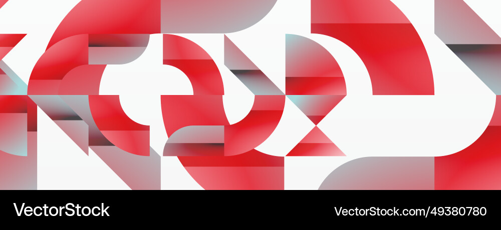 Assorted geometric shapes unite in a minimalistic Vector Image