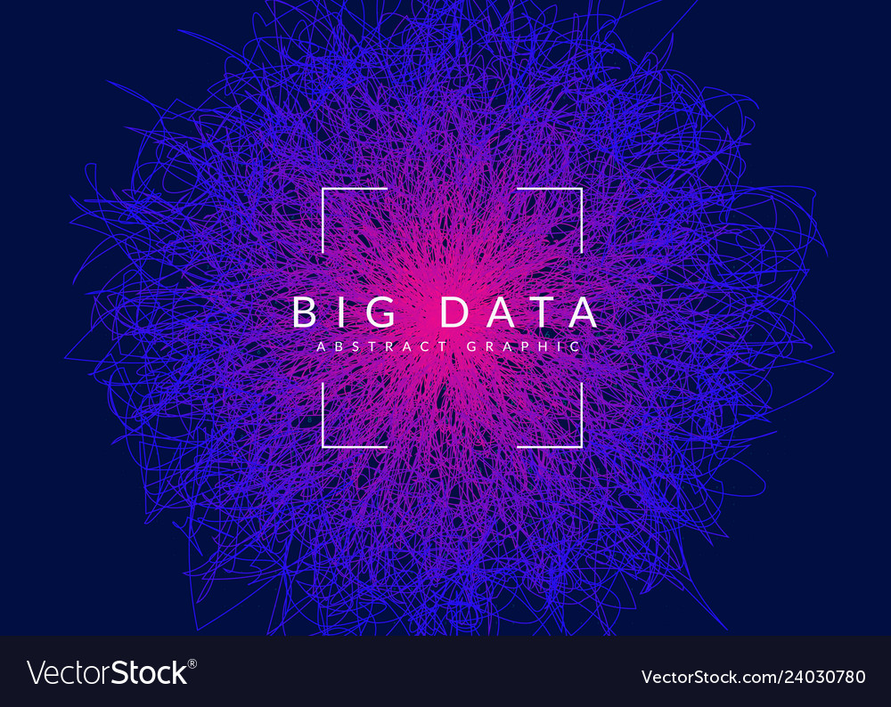 Big data background technology for visualization Vector Image