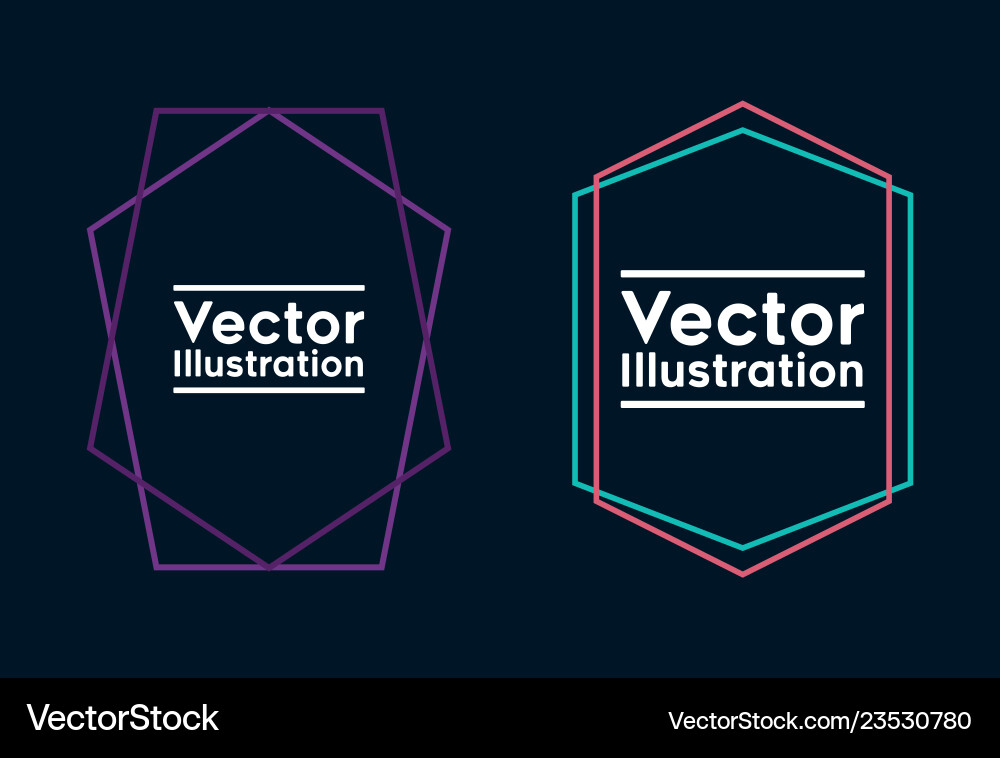 Business card with lines and figures Royalty Free Vector