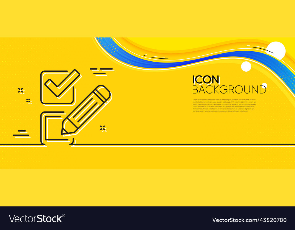 Checkbox line icon survey choice sign minimal Vector Image