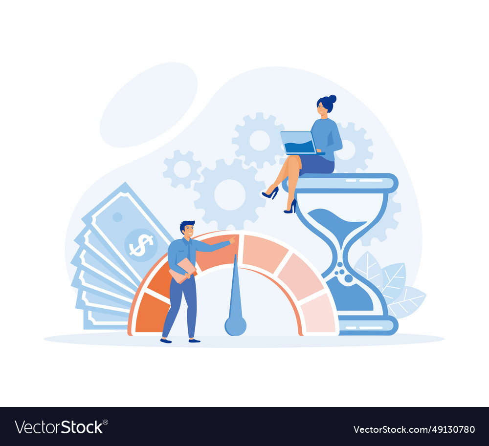 Cost optimization concept idea of financial Vector Image