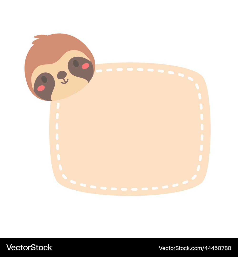 Cute wild animal cartoon text frame Royalty Free Vector