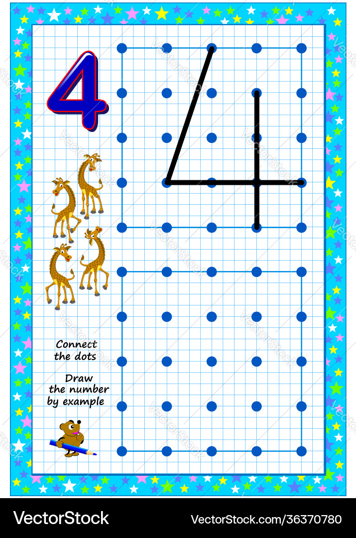 Educational page for little children on square Vector Image