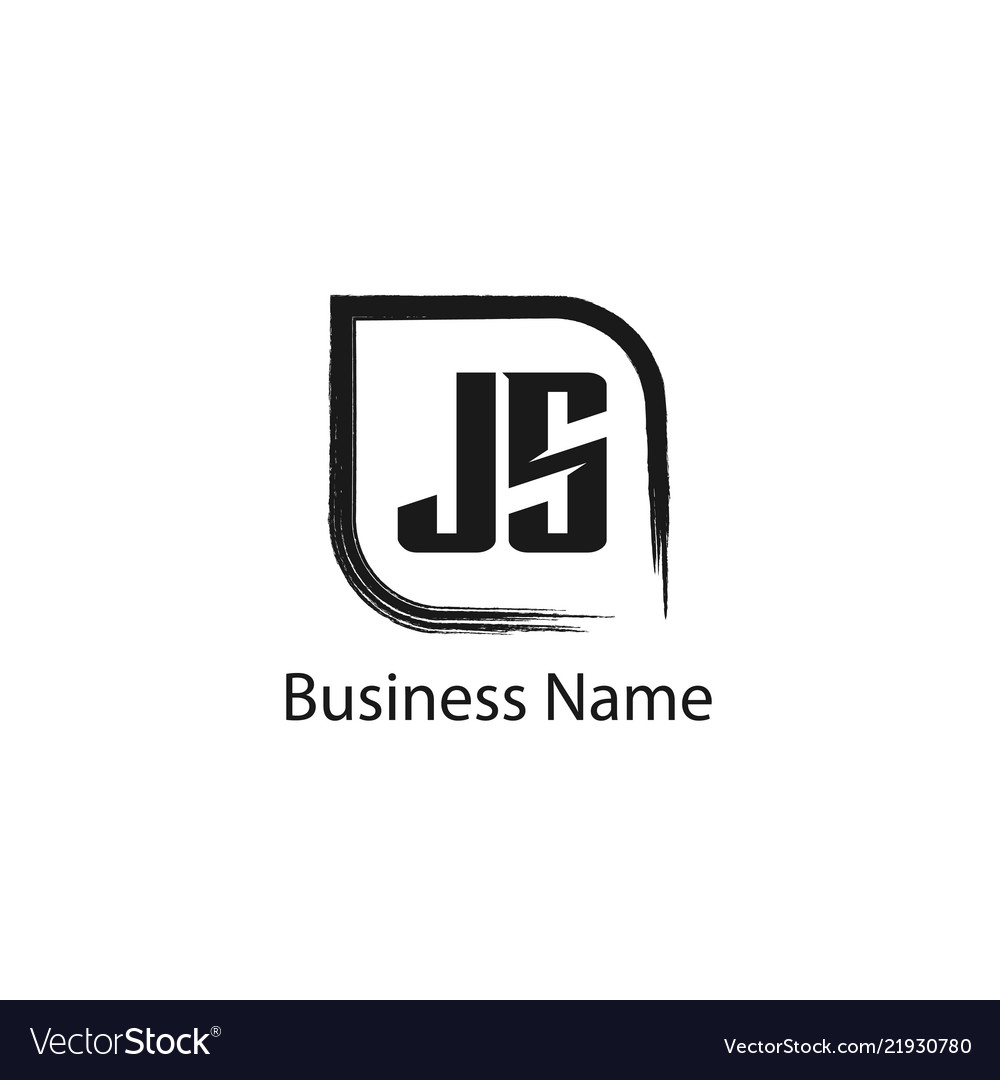 Initial letter js logo template design Royalty Free Vector