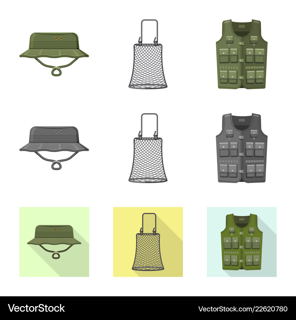 Isolated object fish and fishing symbol Royalty Free Vector