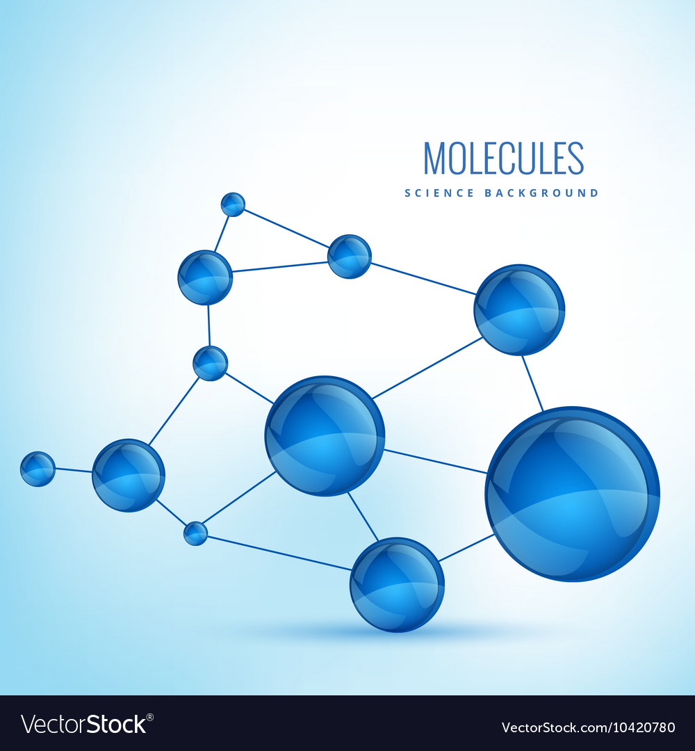 Molecule shape concept design Royalty Free Vector Image