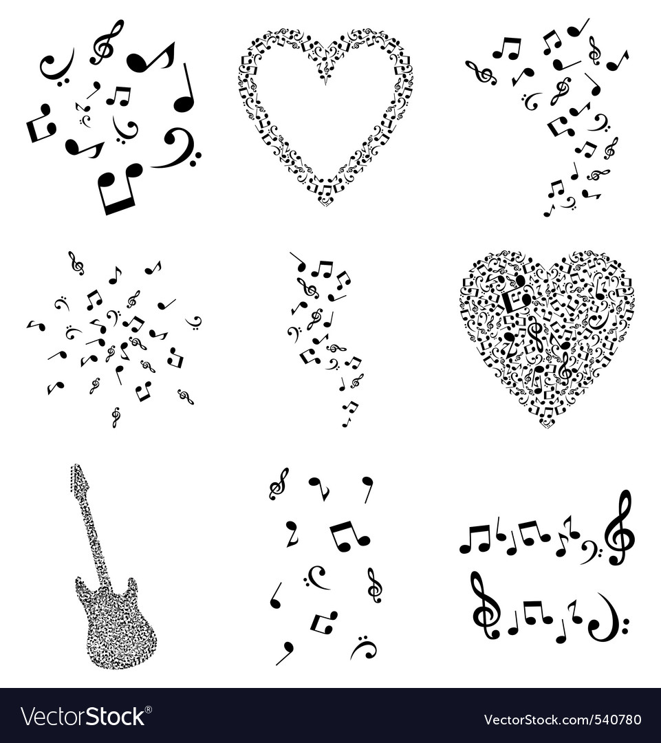 Musical design elements Royalty Free Vector Image
