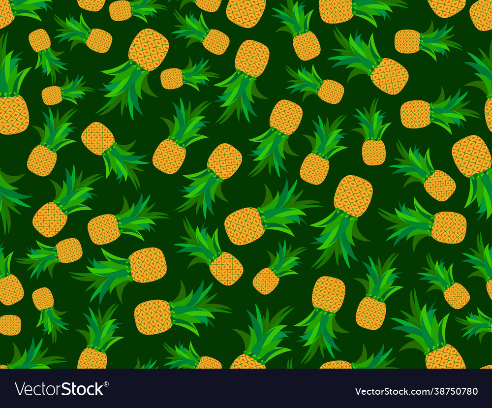 Pineapple seamless pattern summer fruit pattern Vector Image