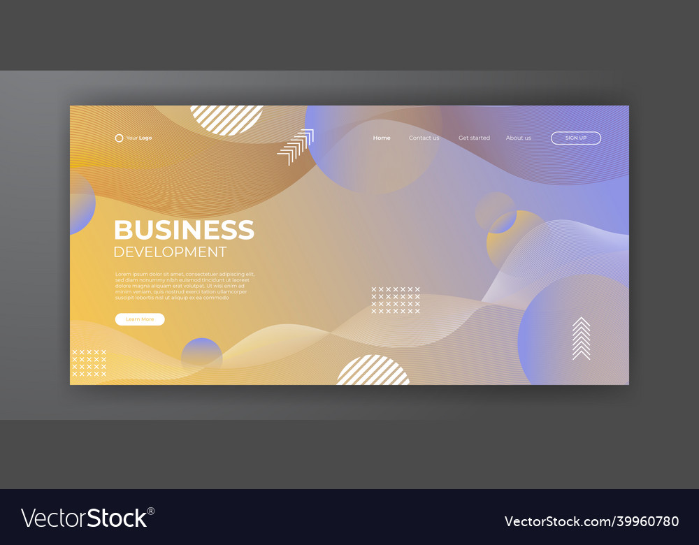 Website template design and landing page line Vector Image