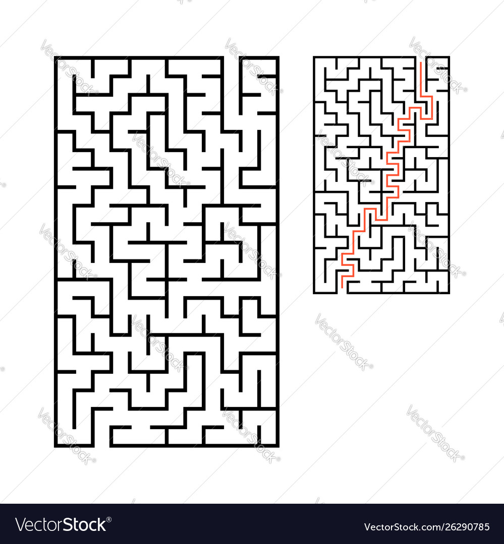 Abstract rectangular maze game for kids puzzle Vector Image