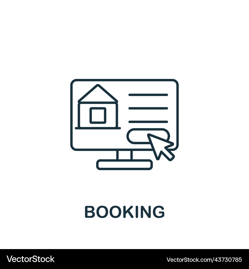 Booking icon line simple line shipping icon Vector Image