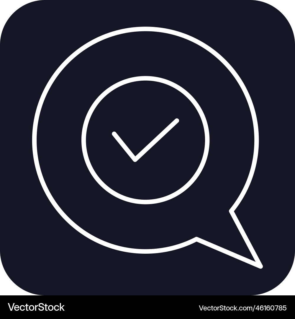 Chat feedback icons with black filled outline Vector Image
