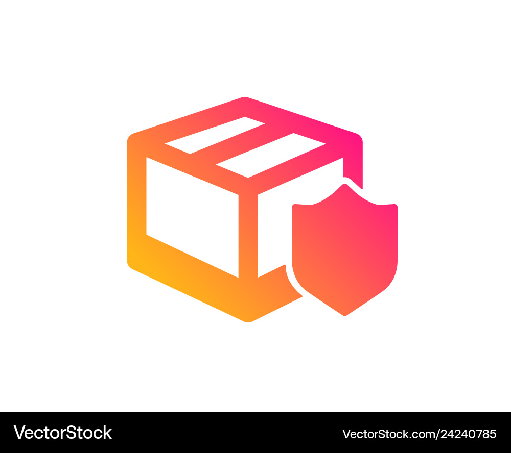 Delivery insurance icon parcels tracking sign Vector Image